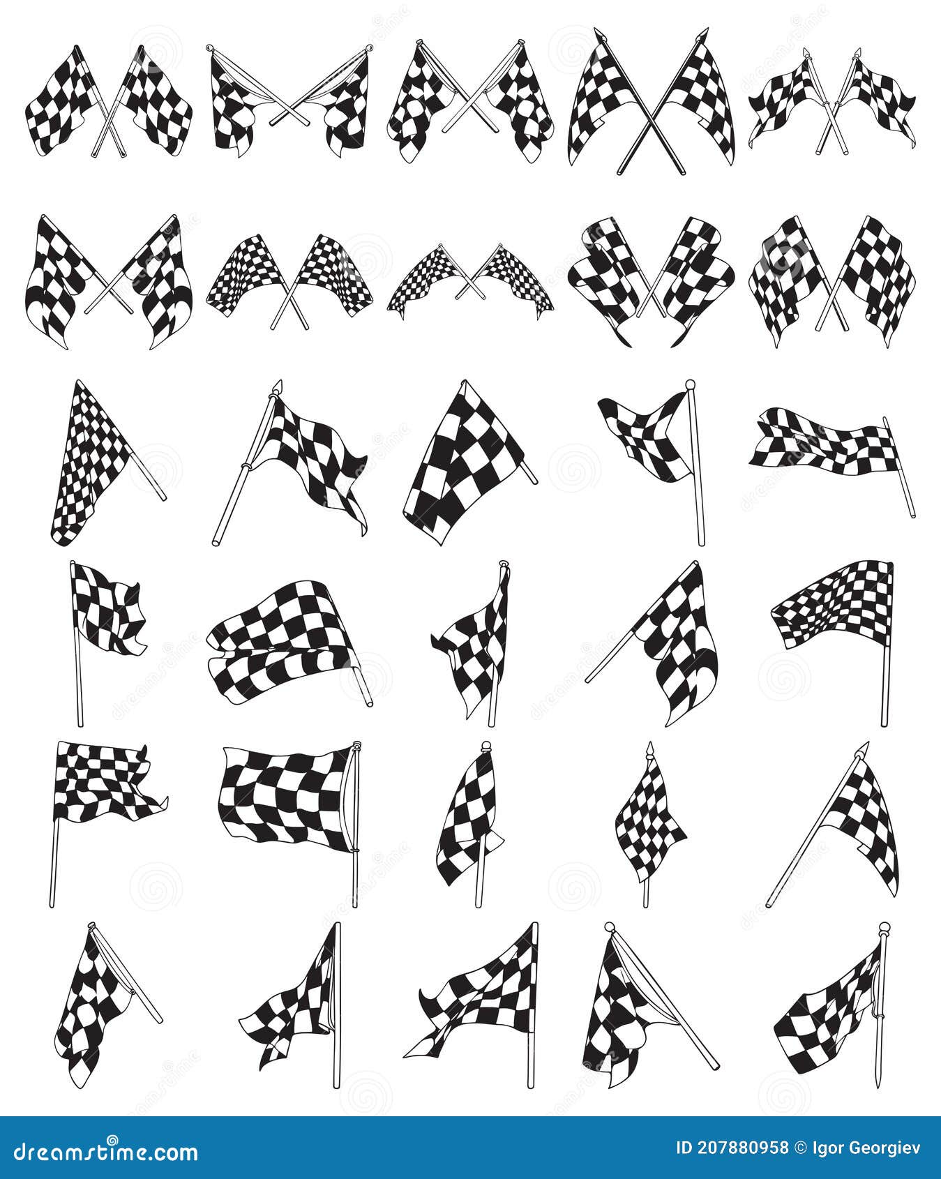 Checkered Flag Background Tattoo