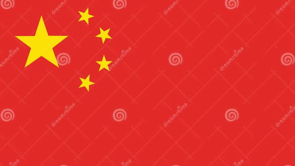 China Flag, Official Colors and Proportion Correctly. Stock ...