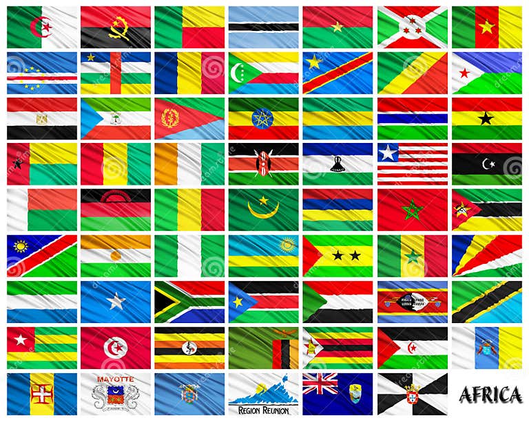 Flags of African Countries in Alphabetical Order Stock Illustration ...