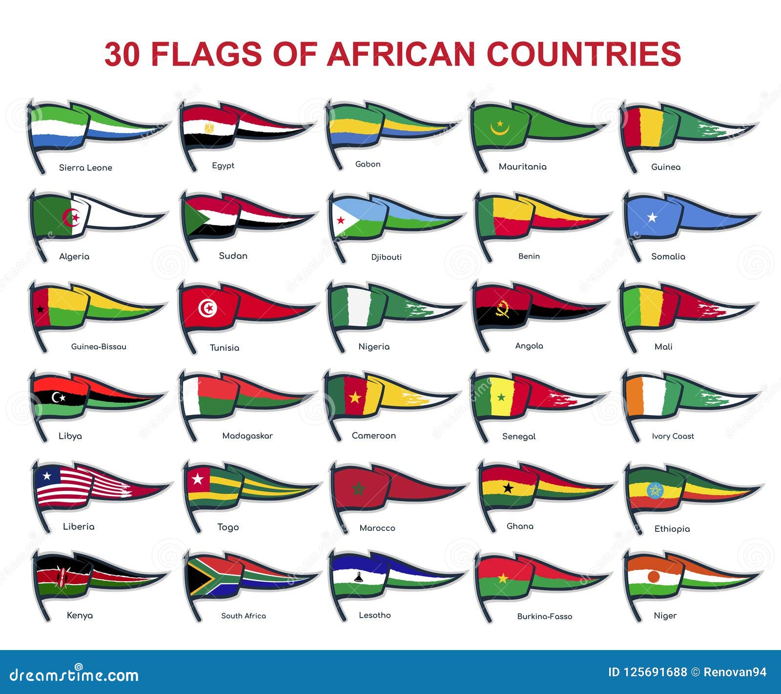 Flags Of SAR African And Congo Royalty-Free Stock Photography ...