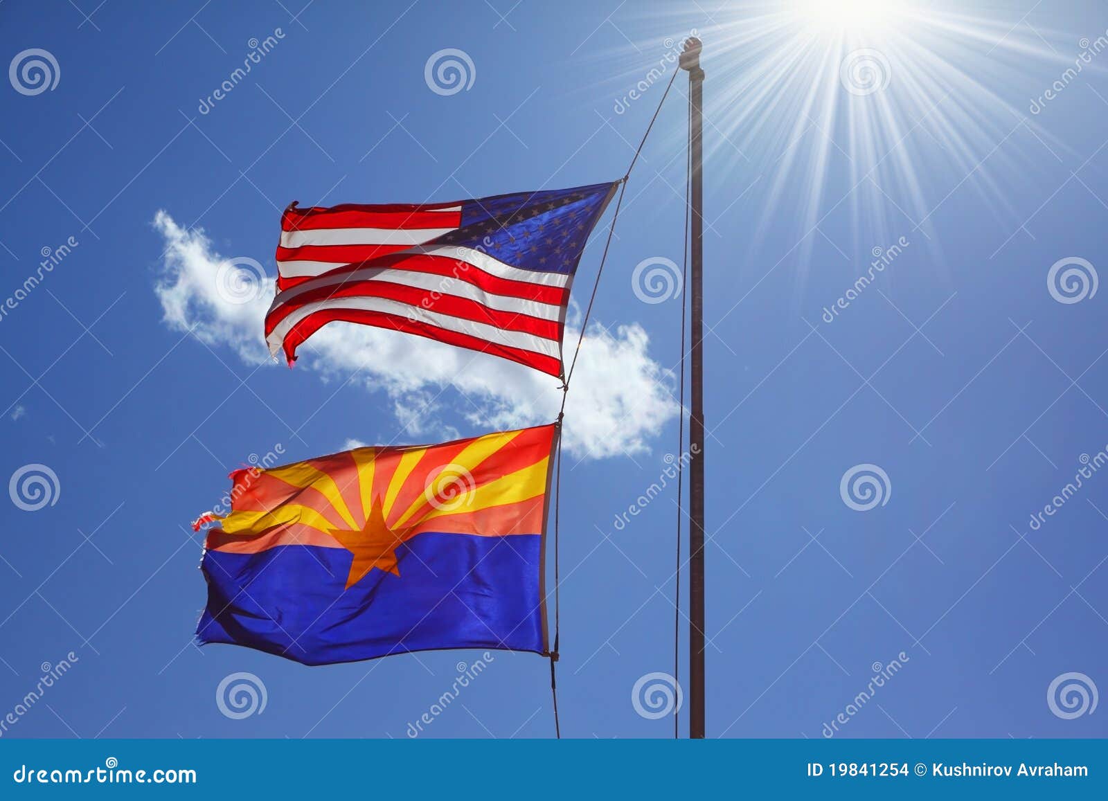 Flags are Against the Shining Sun Stock Photo - Image of communications ...