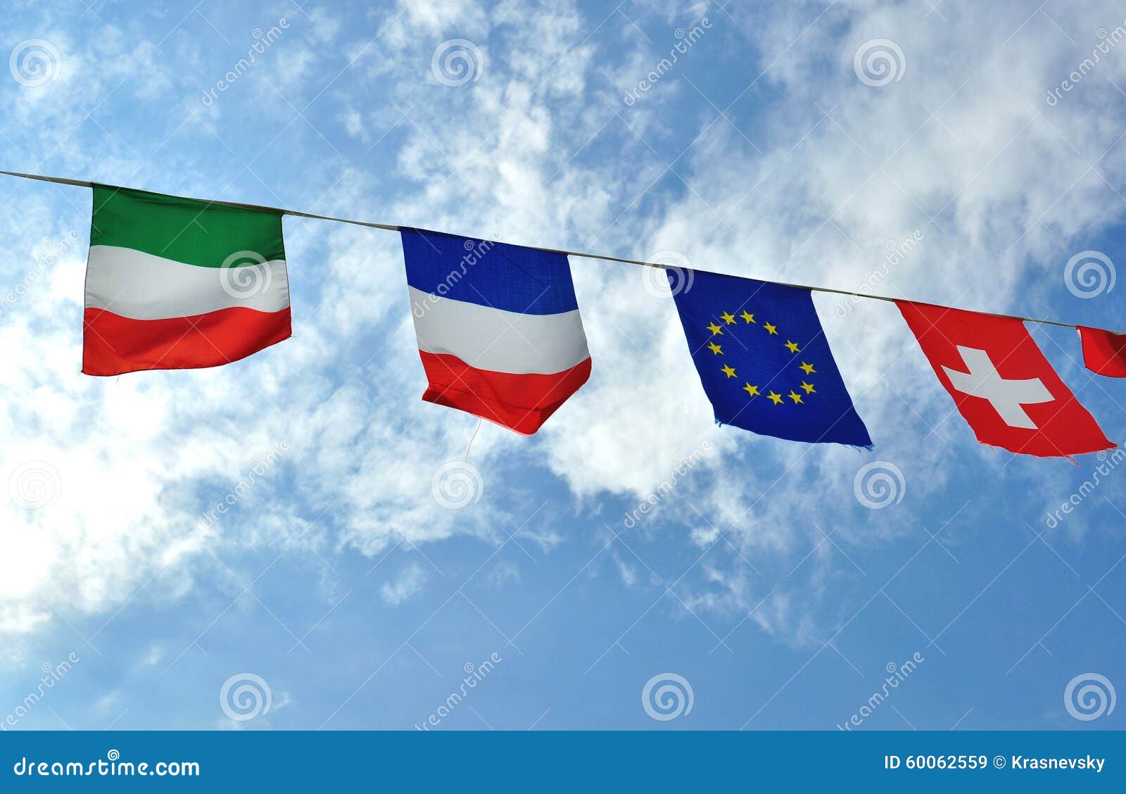 Flags of alpine countries stock image. Image of heaven - 60062559
