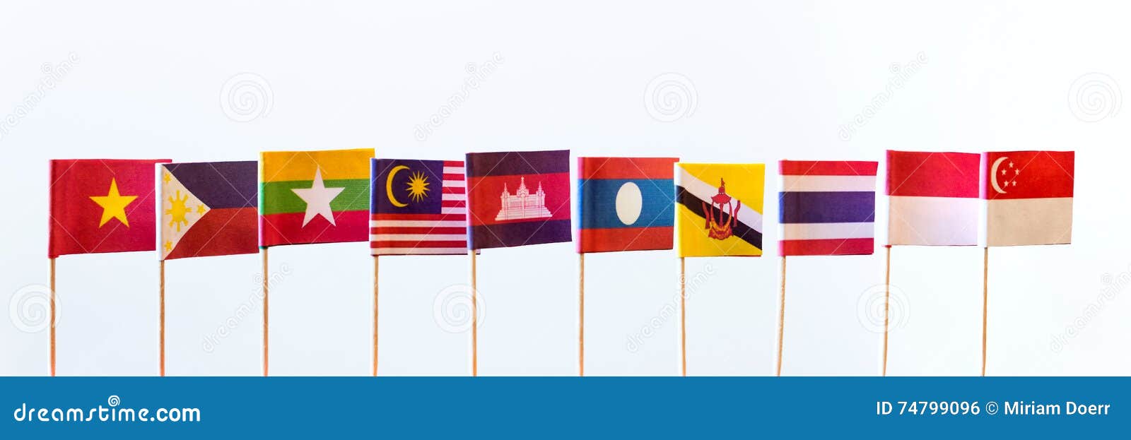 Flags of asean members stock photo. Image of brunei, laos - 74799096