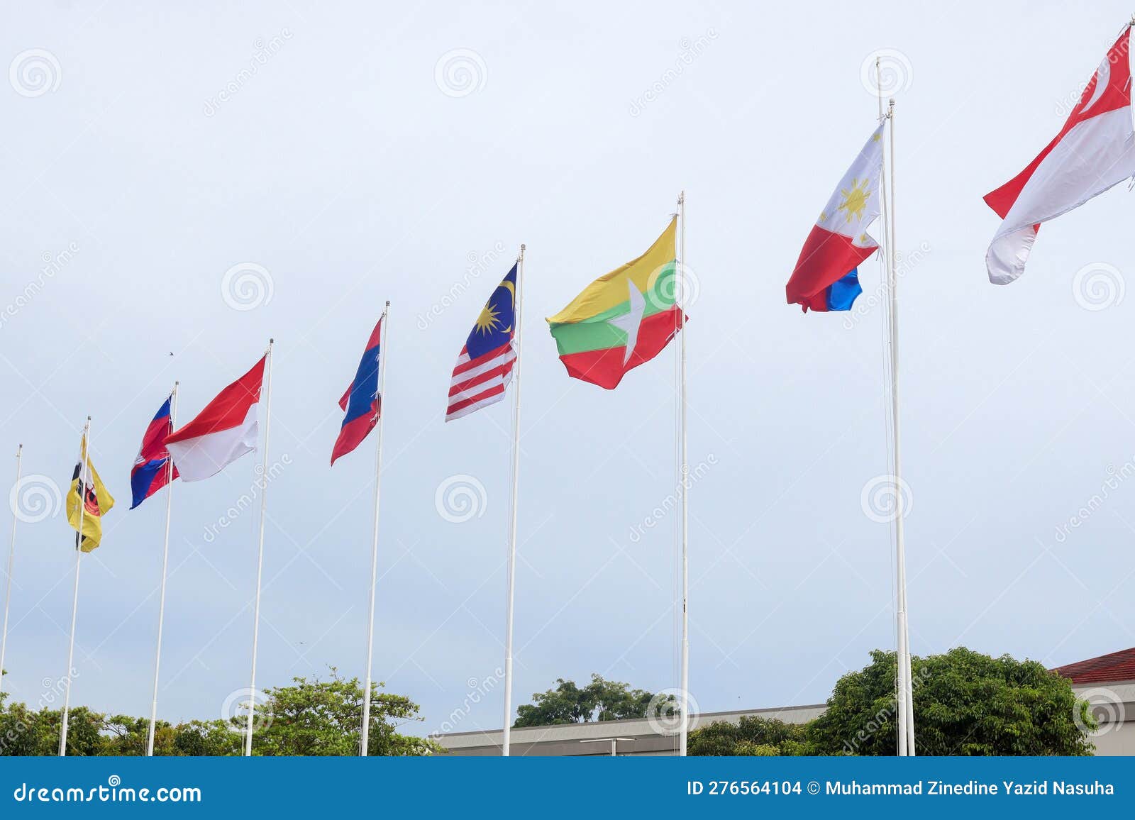 Association Of Southeast Asian Nations Flags Stock Image ...