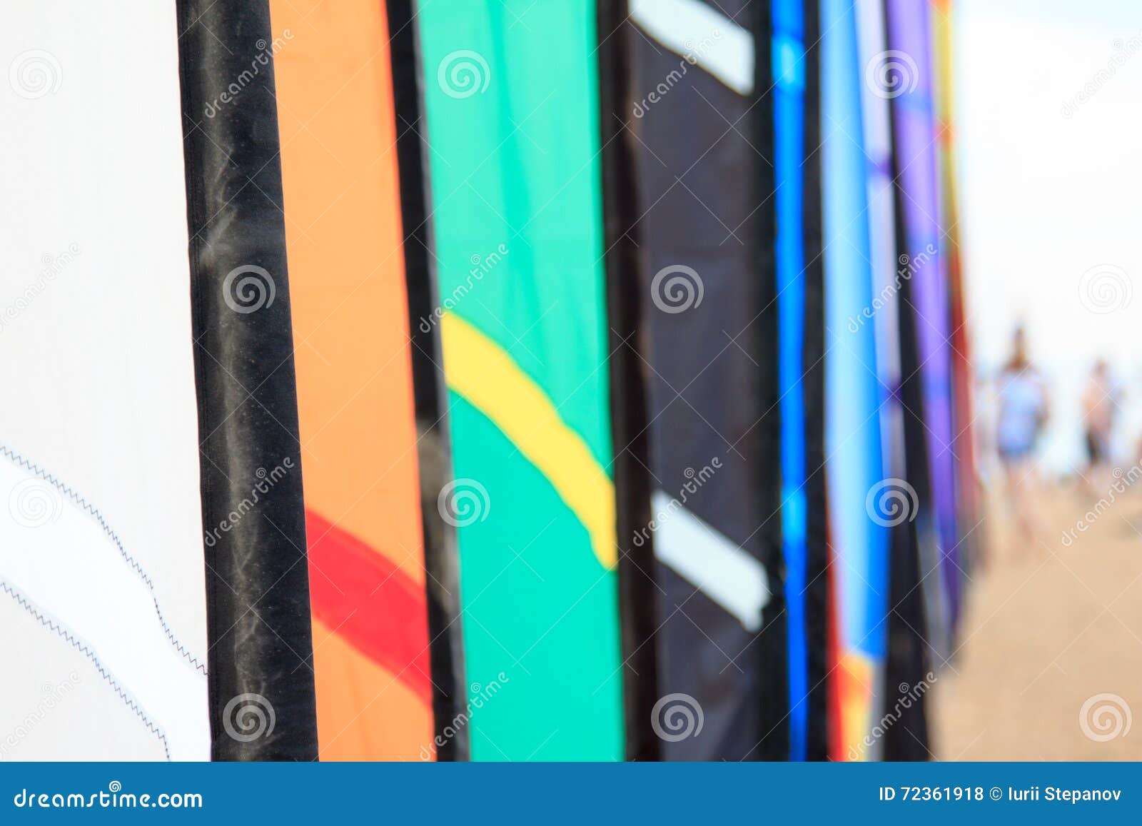 Flags on beach stock photo. Image of white, vacation - 72361918