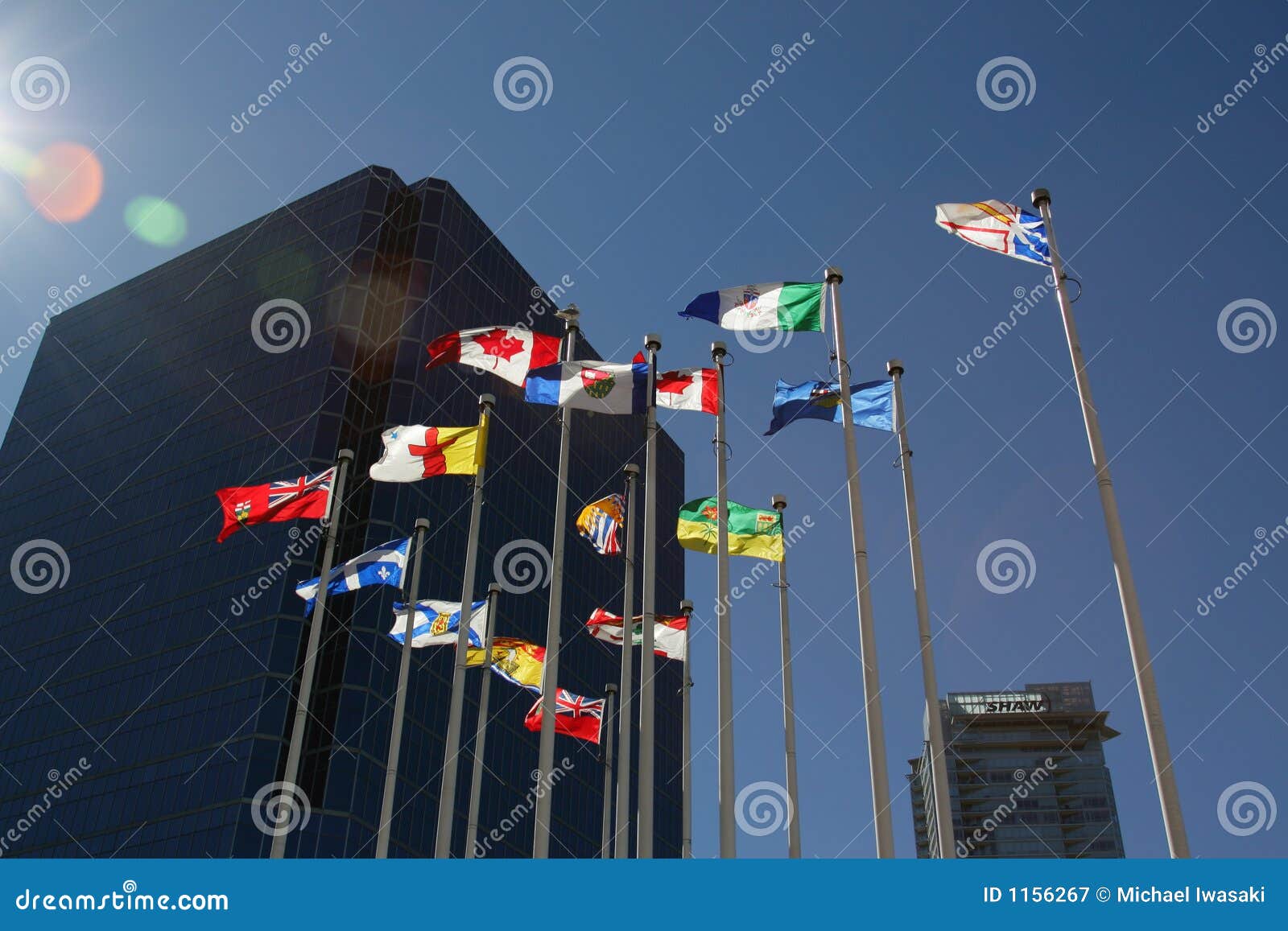 Flags With Building Picture. Image: 1156267