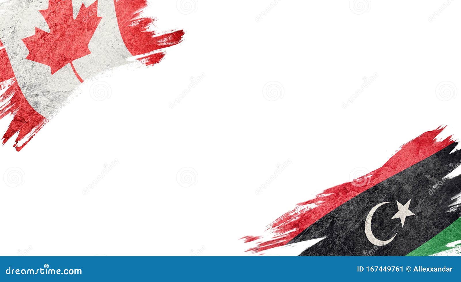 Flags of Canada AndÂ Libya on White Background Stock Image - Image of ...
