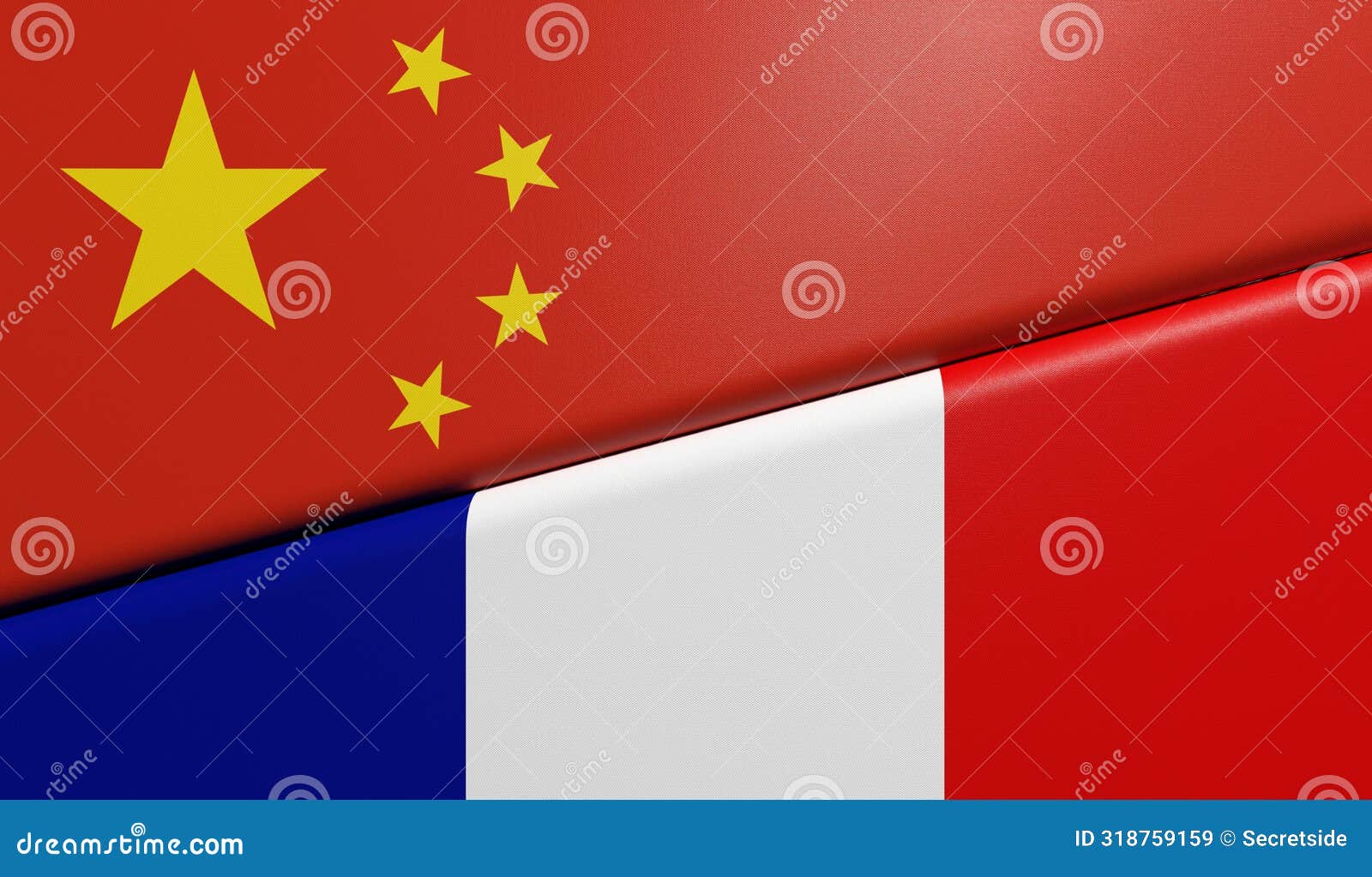 Flags of China and France Together Stock Illustration - Illustration of ...
