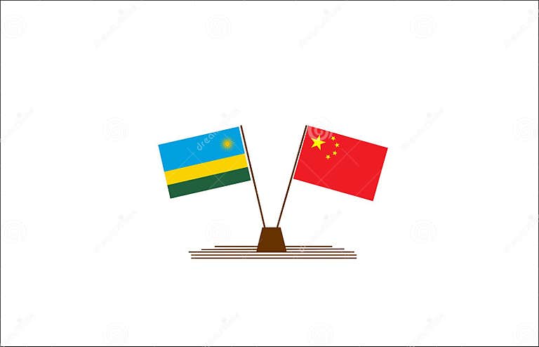 Flags of China and Rwanda . Partnership. Background and Illustrations ...