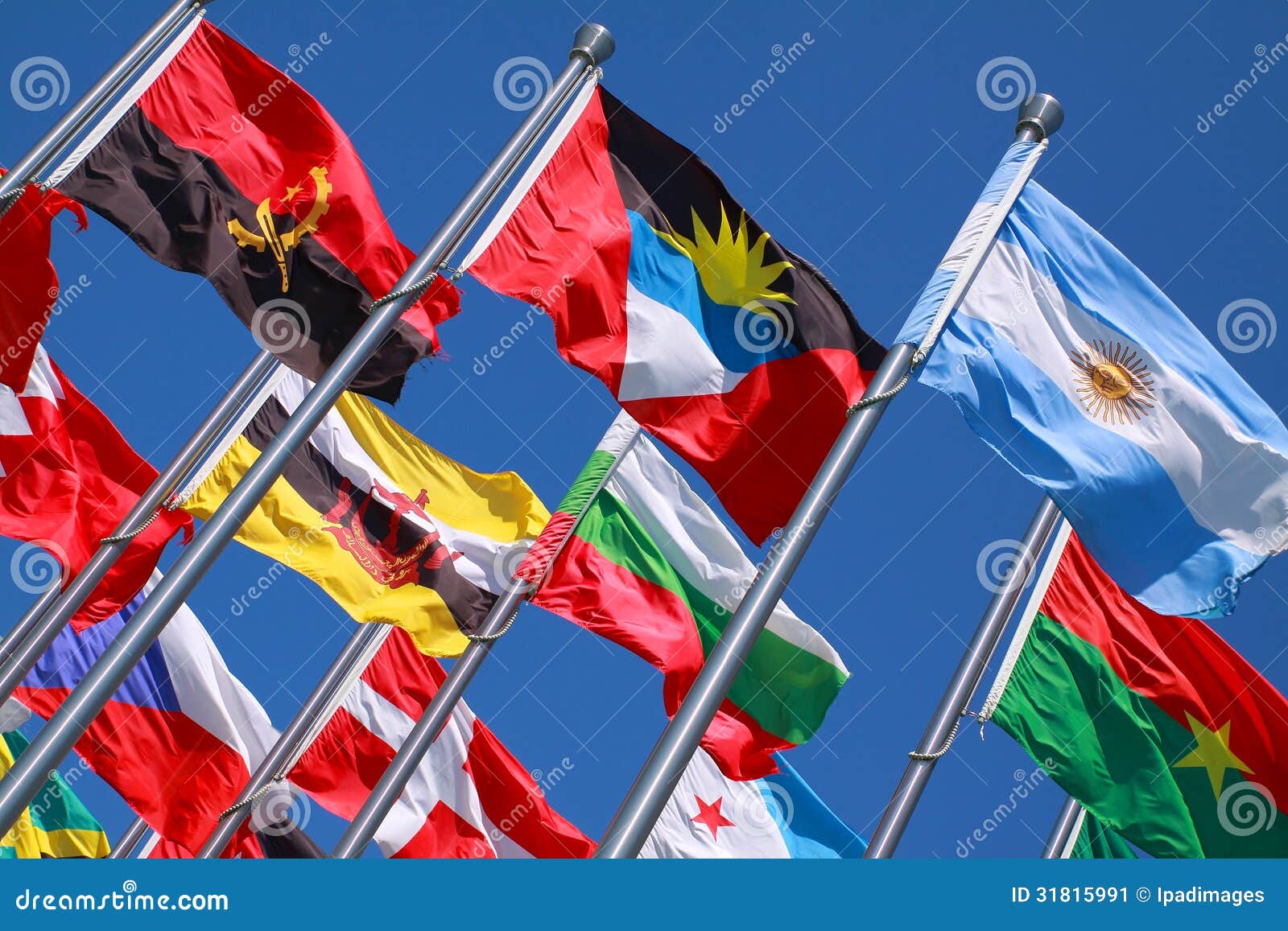 Flags of Countries Around the World Stock Image - Image of agreement ...