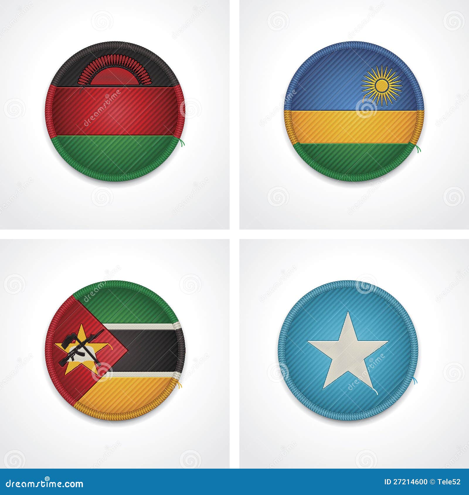 Flags of Countries As Fabric Badges Stock Vector - Illustration of icon ...