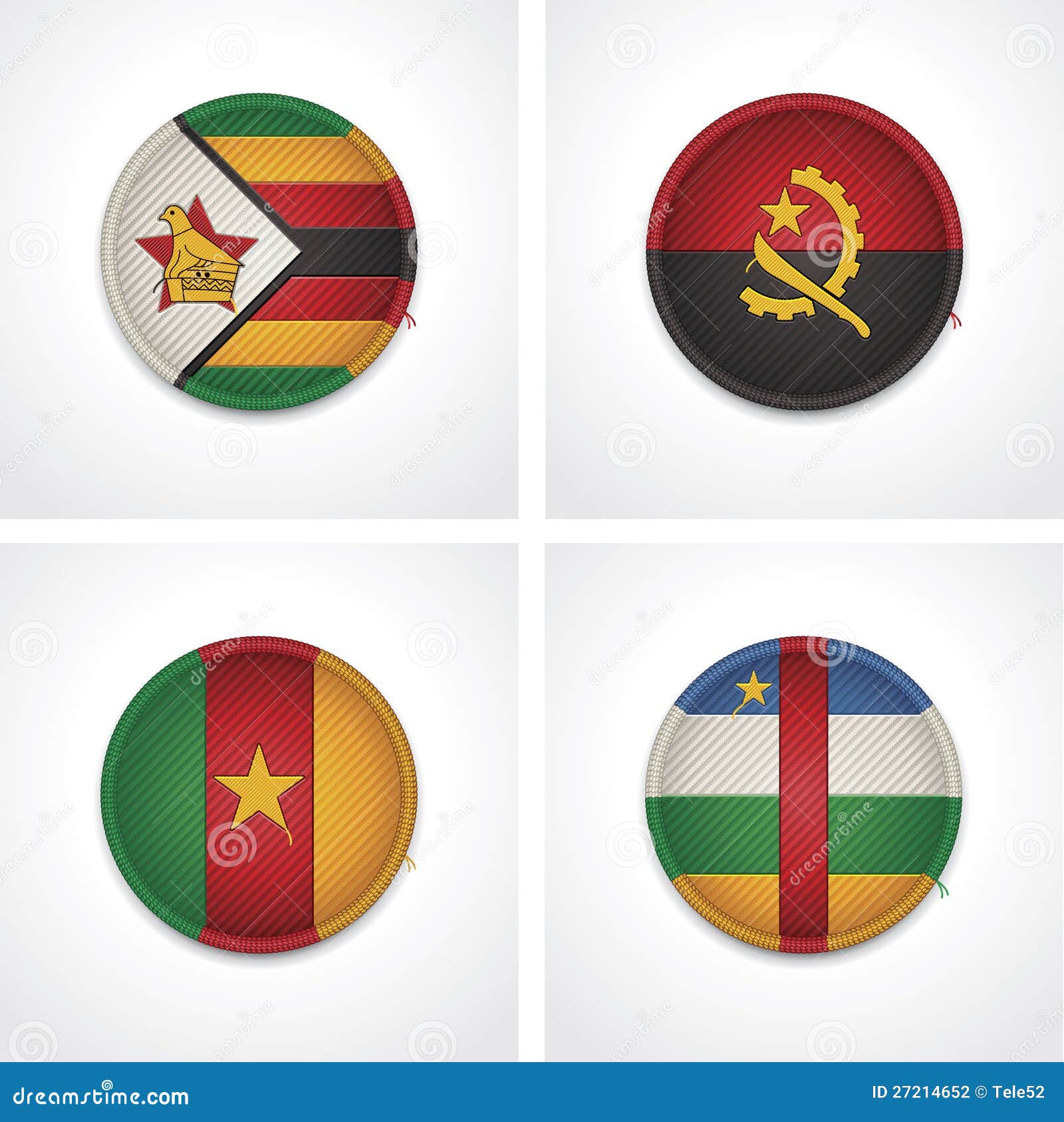 Flags of Countries As Fabric Badges Stock Vector - Illustration of ...