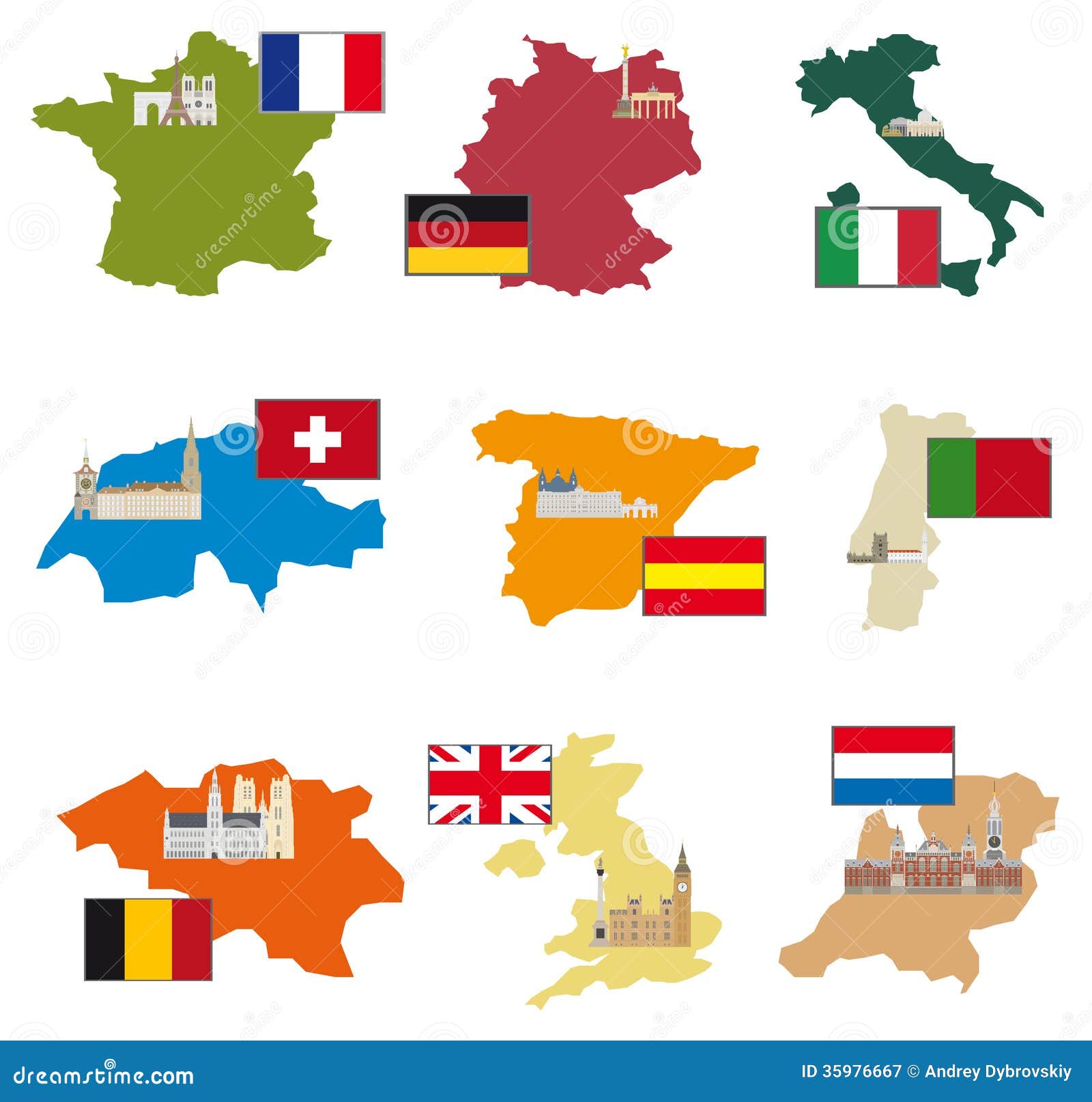 Flags and countries stock vector. Illustration of national - 35976667