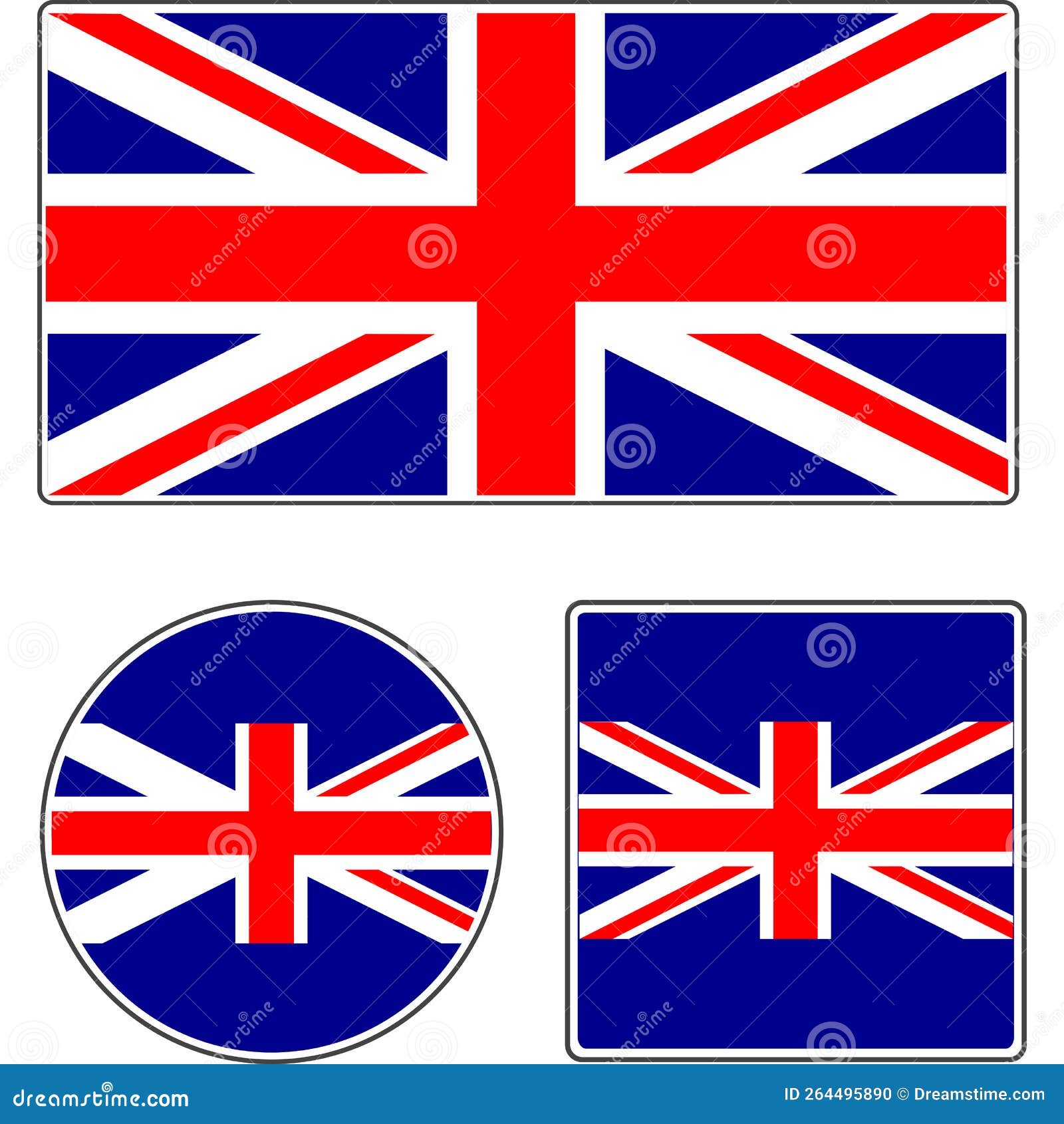 The National Flag of Great Britain. Vector Illustration. Stock Vector ...