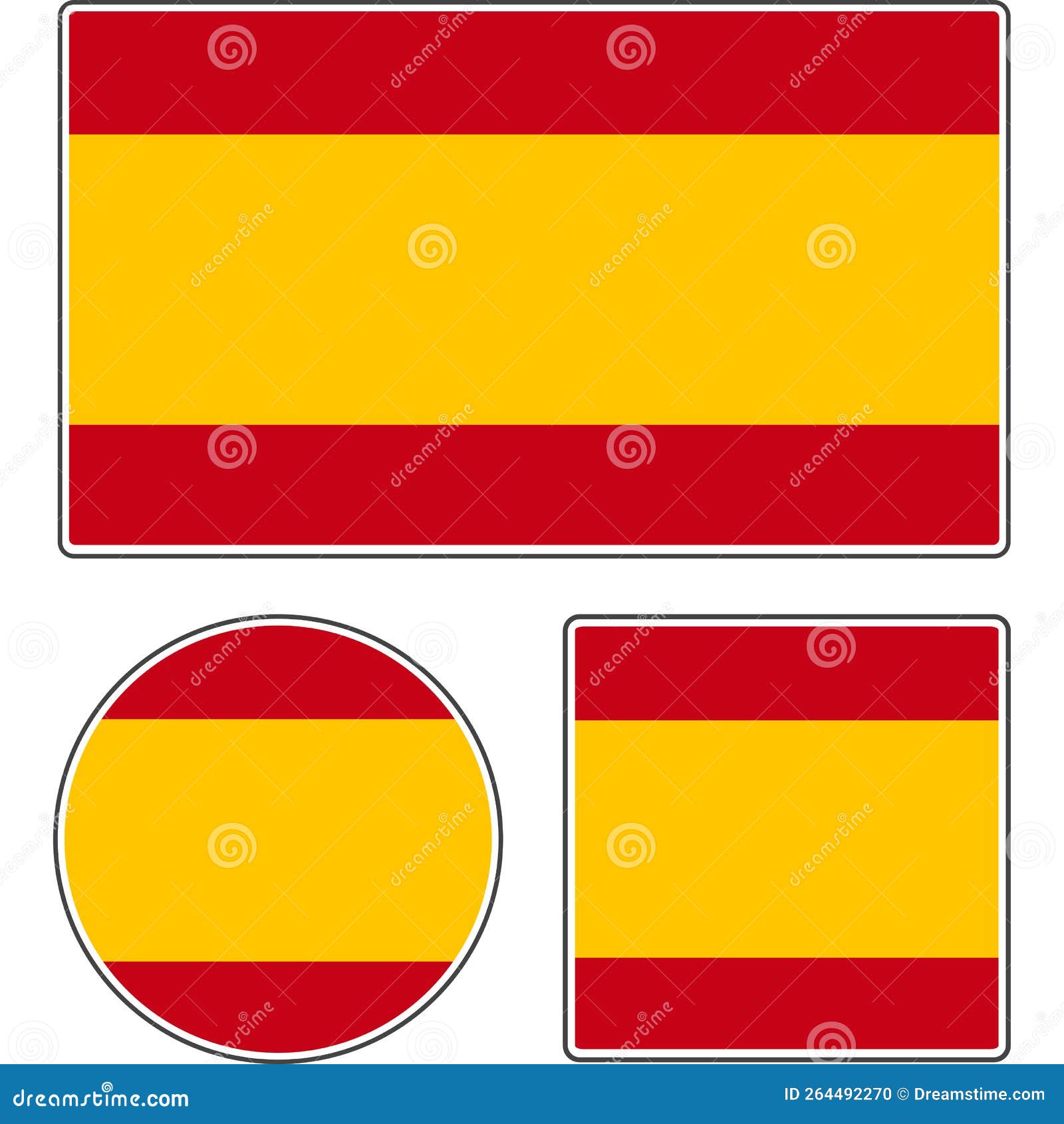 National Flag of Spain. Yellow Red Vector Illustration. Stock Vector ...