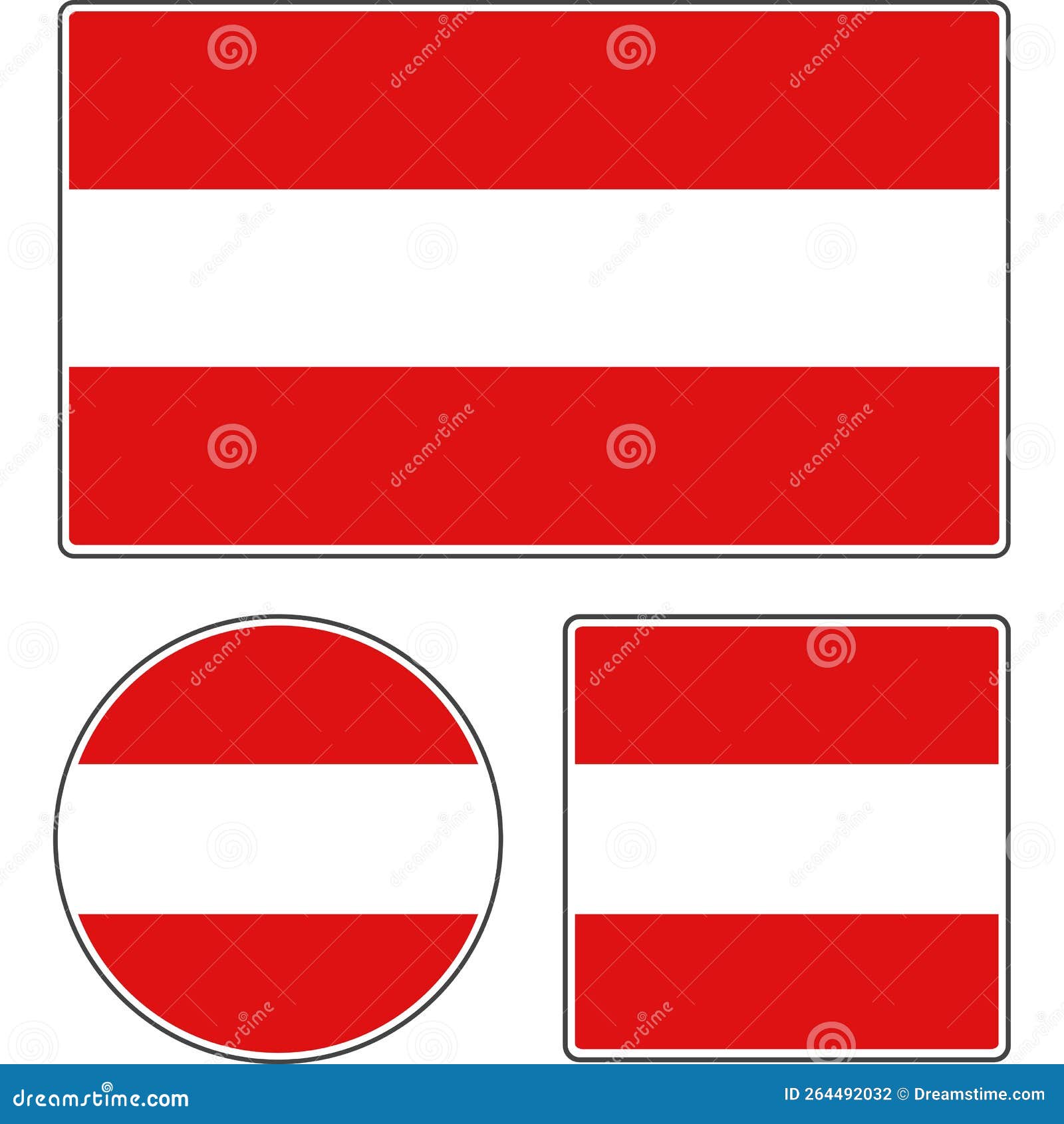 State Flag of Austria. Red White Vector Illustration. Stock Vector ...