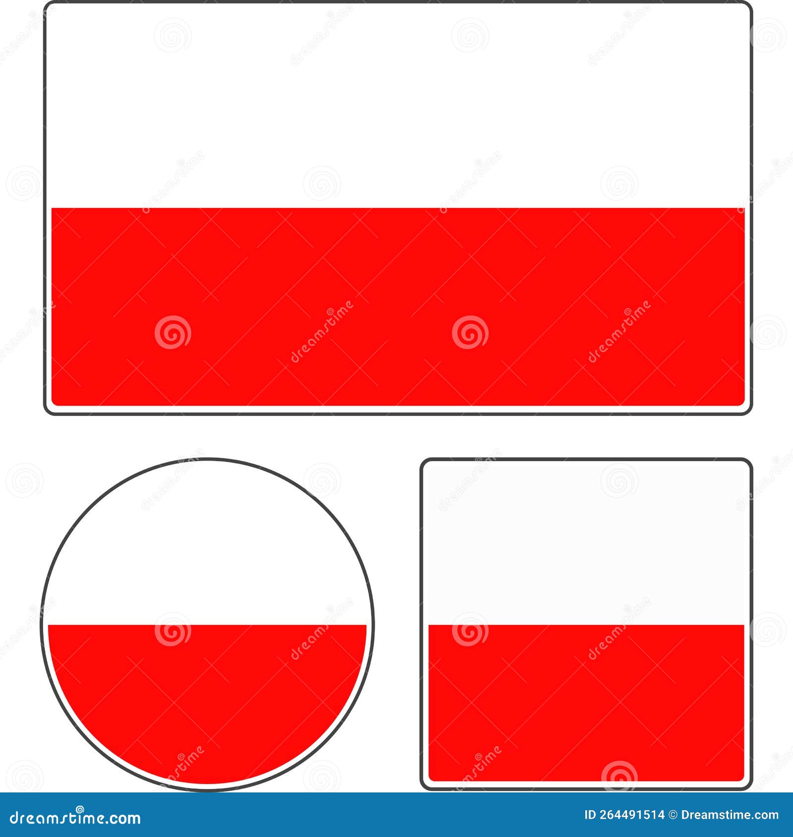 State Flag of Poland. Red and White Vector Illustration. Stock Vector ...
