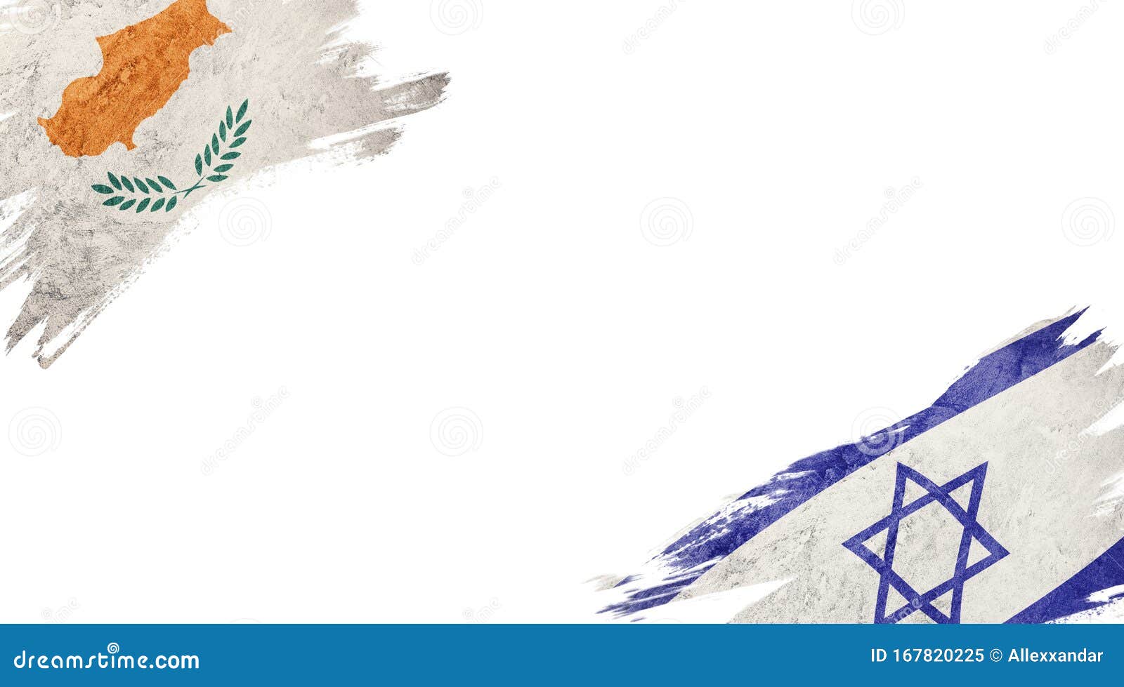 Flags of Cyprus AndÂ Israel on White Background Stock Image - Image of ...