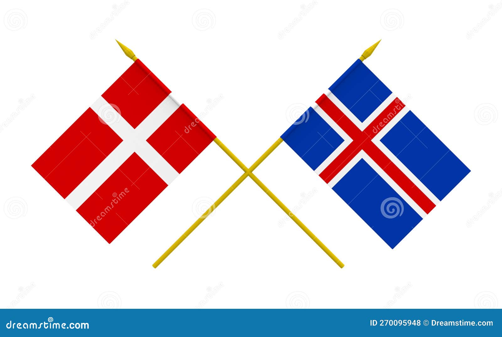 Flags, Denmark and Iceland stock illustration. Illustration of banner ...
