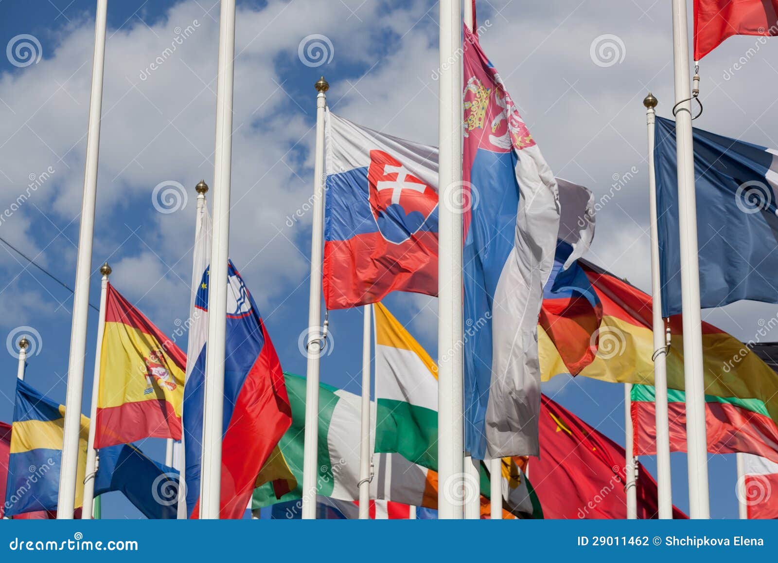 Flags of the Different Countries Stock Photo - Image of blue, colors ...