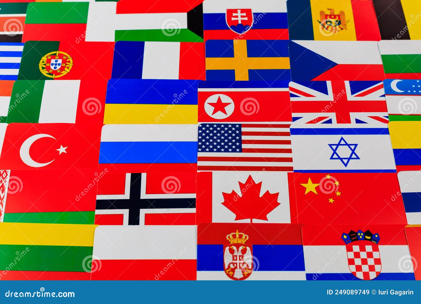 Flags of Different Countries. Background. the Concept of Friendship of ...