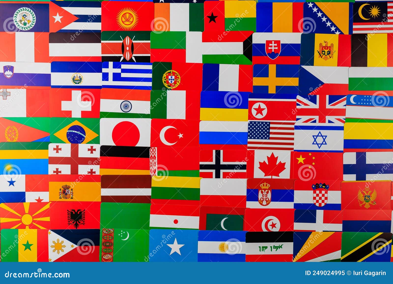 Flags of Different Countries. Background. the Concept of Friendship of ...