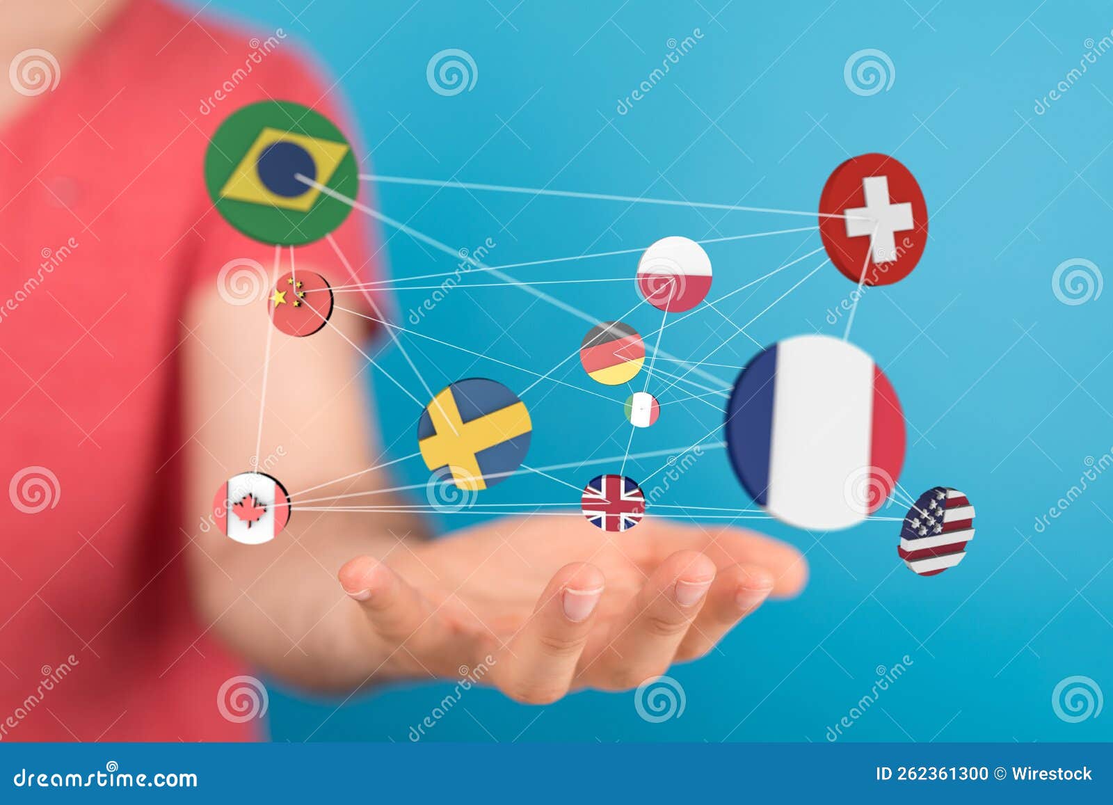 Flags of Different Countries Connected To Each Other - the Concept of ...