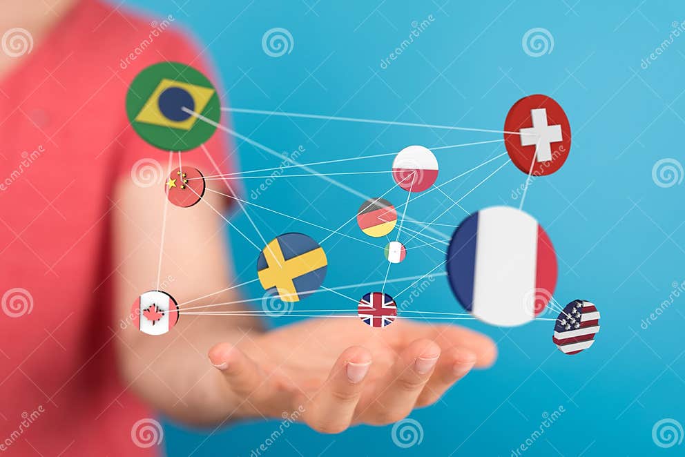 Flags of Different Countries Connected To Each Other - the Concept of ...