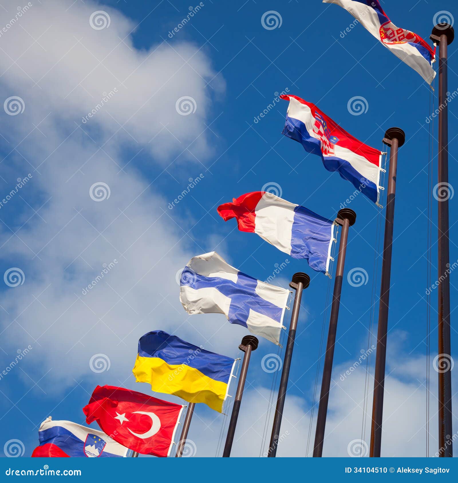 Flags stock photo. Image of cooperation, diversity, exterior - 34104510