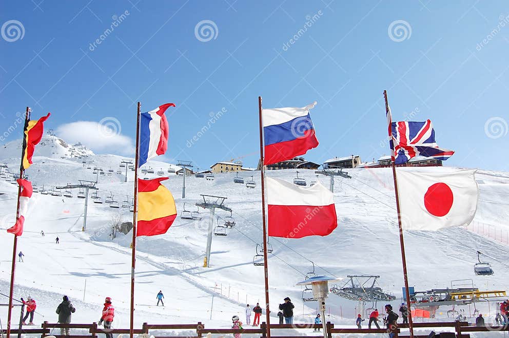 Flags editorial stock photo. Image of mountains, russia - 36983758