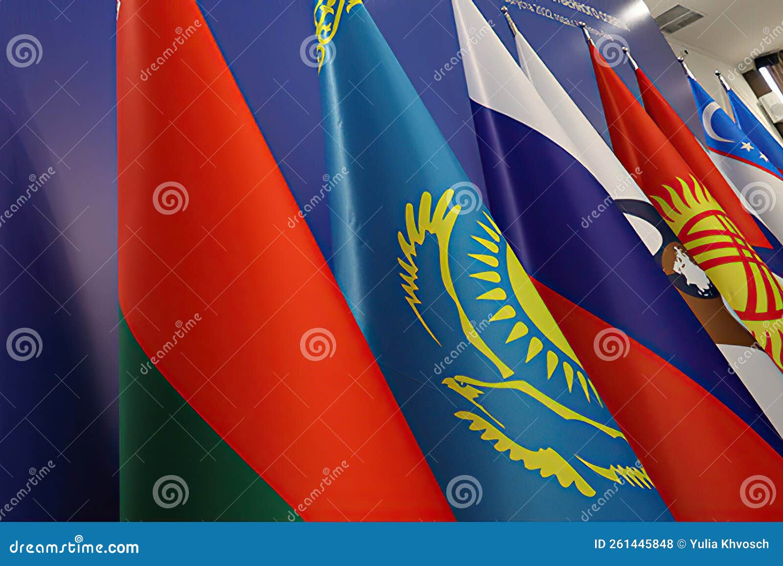Flags of the EAEU Countries, Close Up. Stock Photo - Image of armenia ...