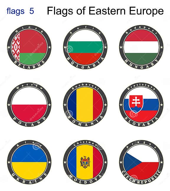 Flags of Eastern Europe. Flags 5 Stock Vector - Illustration of nation ...