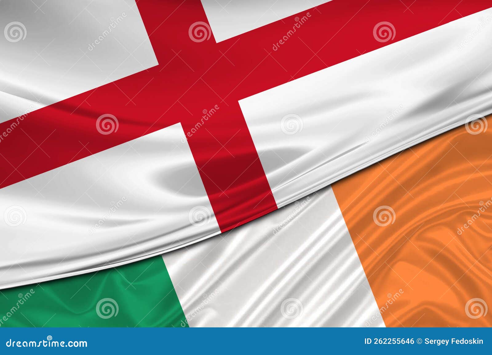 Flags of England and Ireland. International Relationships Stock ...