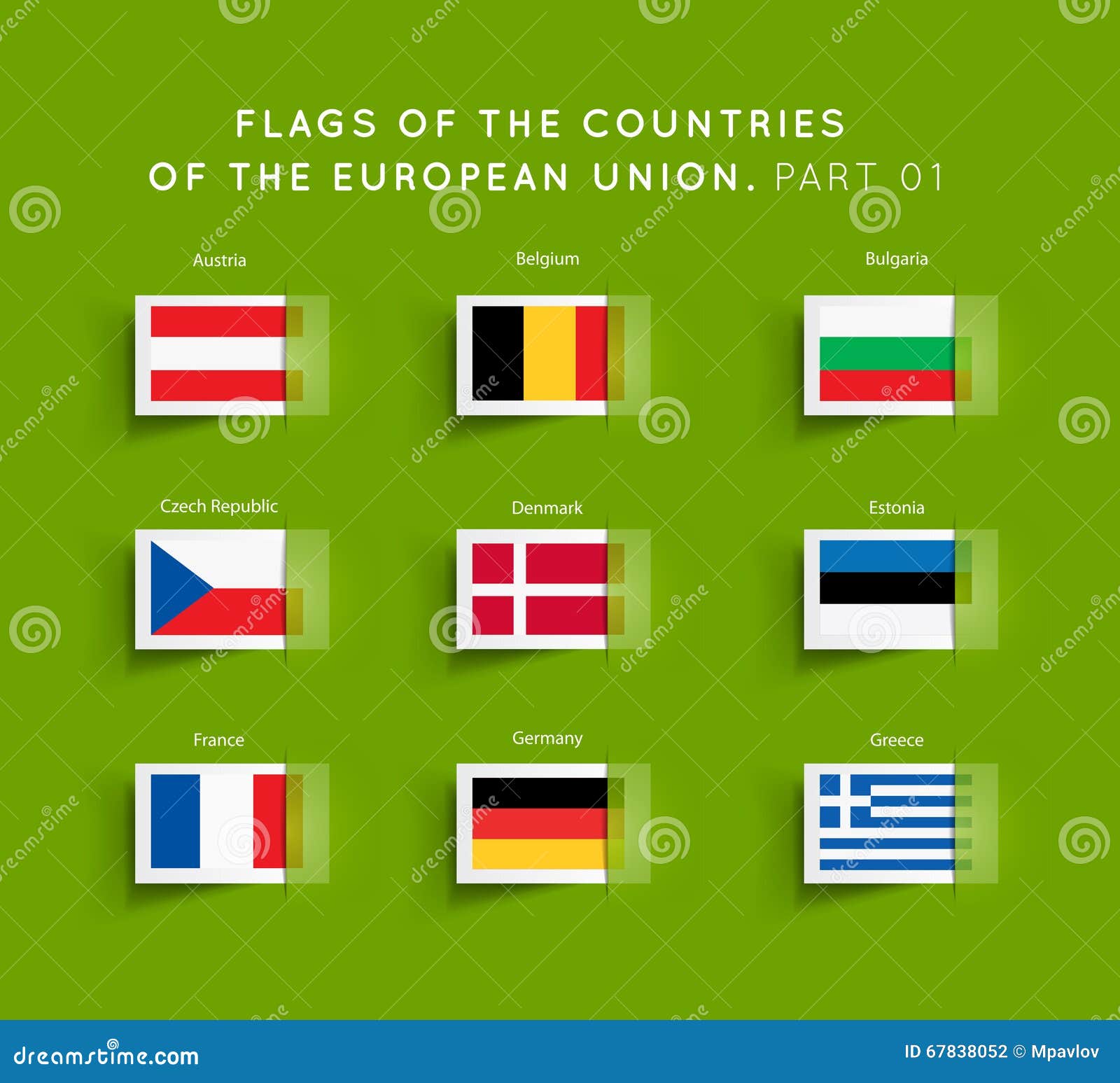Flags of EU countries stock vector. Illustration of european - 67838052