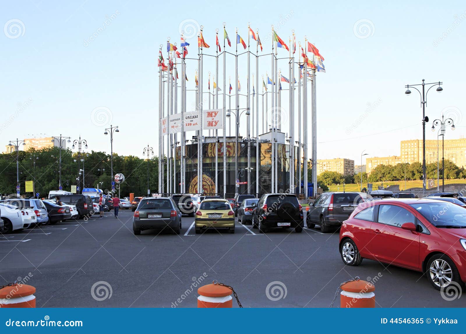 Flags of European Countries on the Europe Square. Editorial Image ...