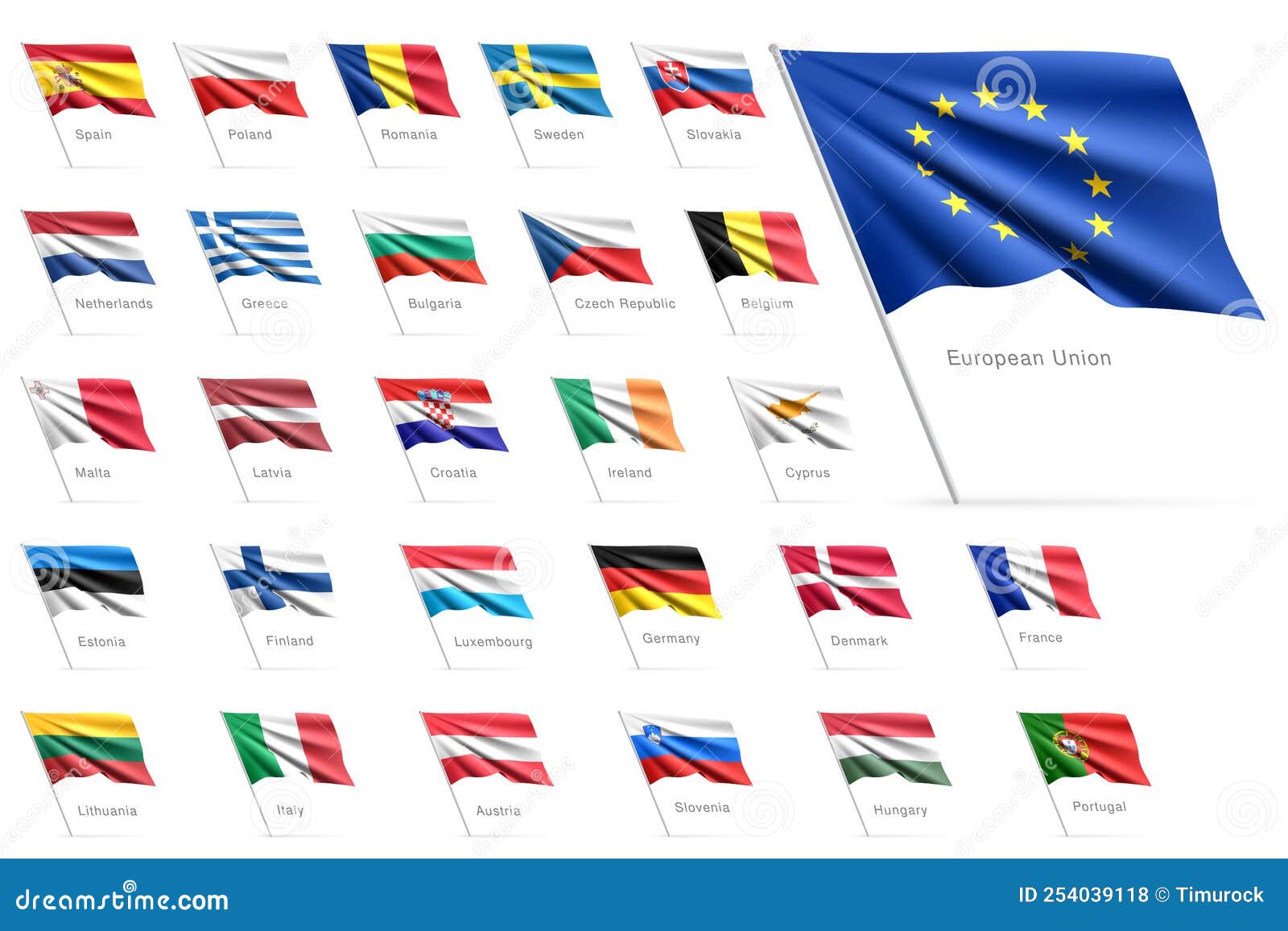 Flags of European Union Countries Stock Vector - Illustration of ...