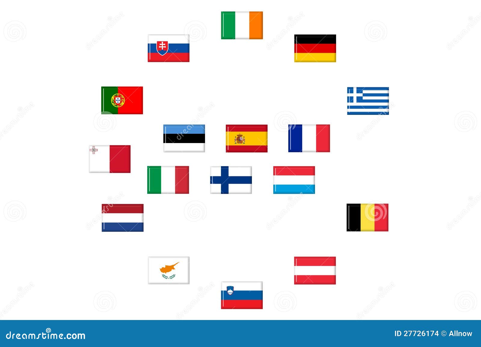 Flags Of Eurozone Countries Stock Images - Image: 27726174