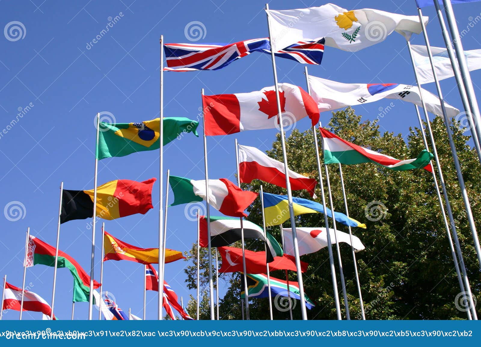 Flags on flagpoles stock image. Image of sign, ethnicity - 75228421