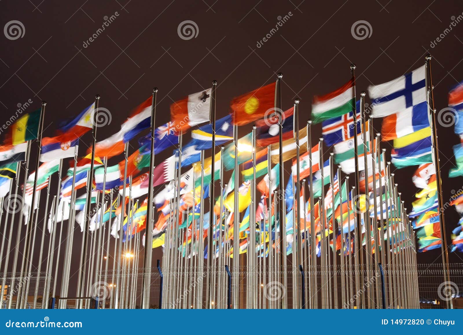 Flags flying stock photo. Image of countries, expo, business - 14972820