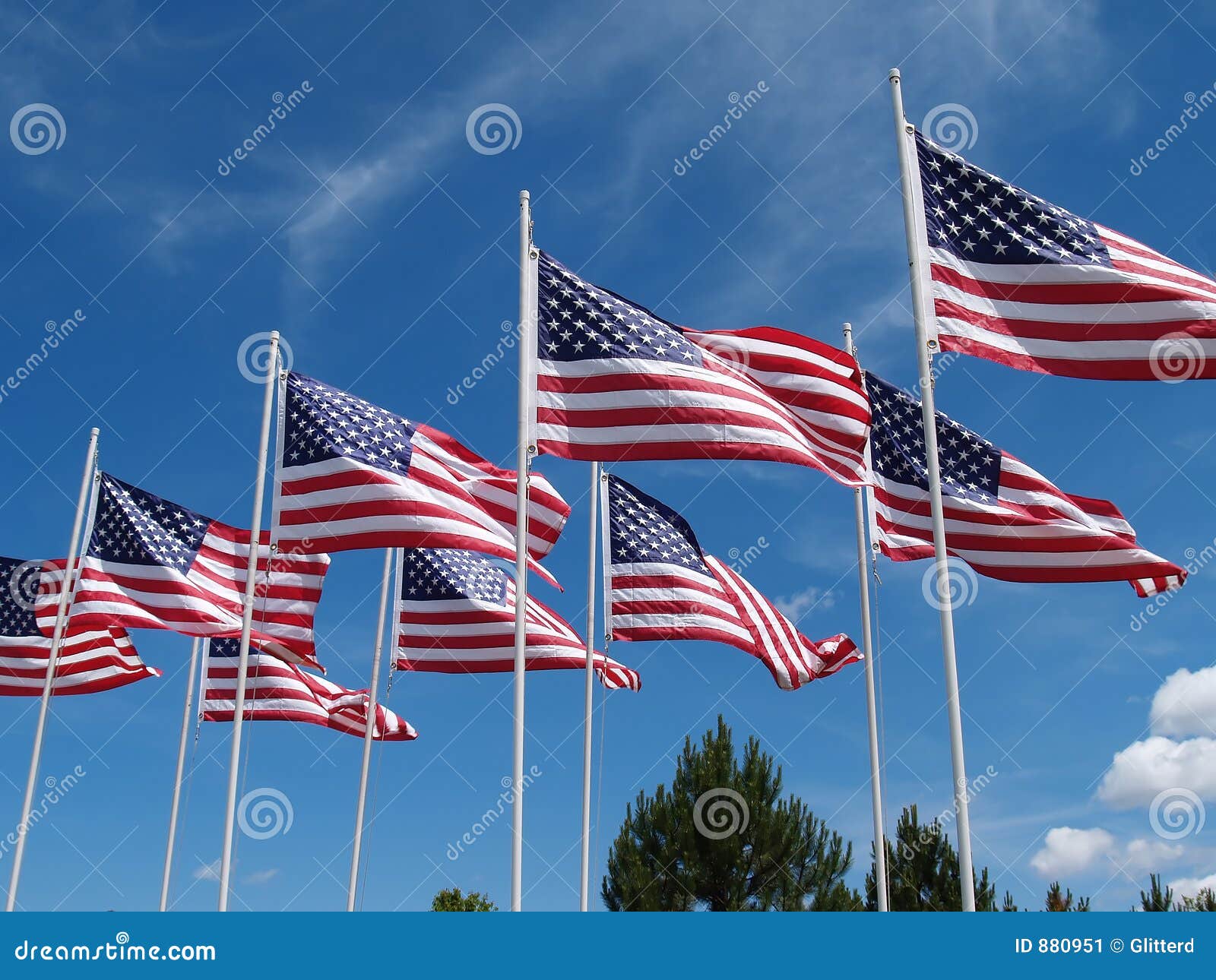 Flags Flying Stock Image - Image: 880951