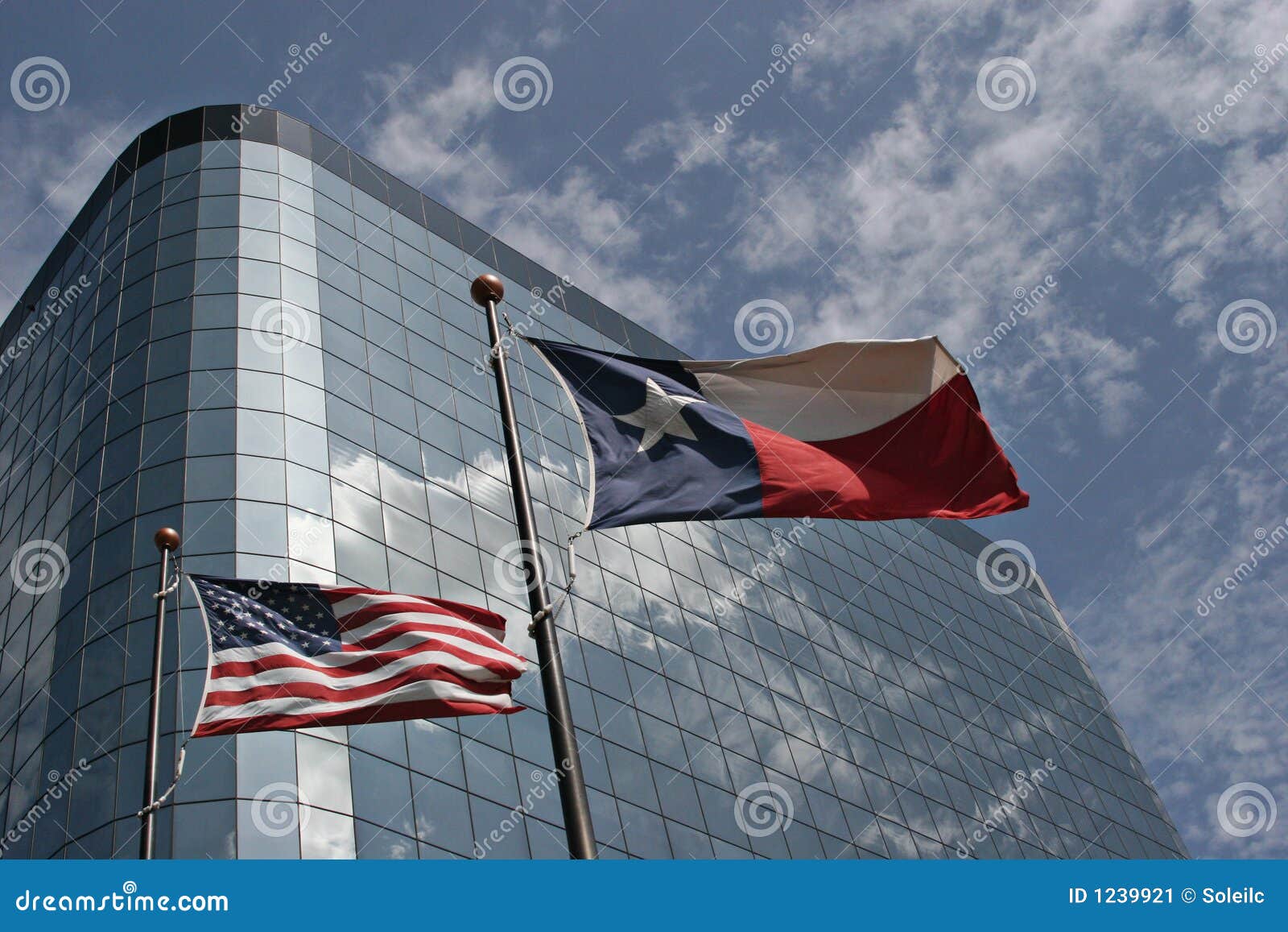 Flags in Front of the Office Building Stock Image - Image of wealth ...
