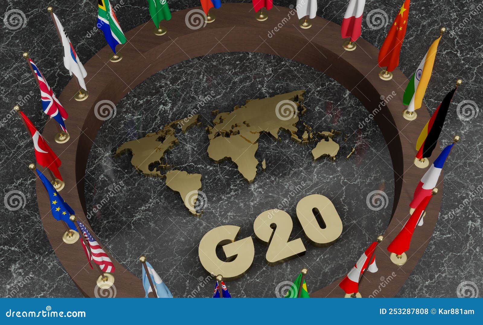 Flags G20 Membership , Concept Of The G20 Summit Or Meeting, G20 ...