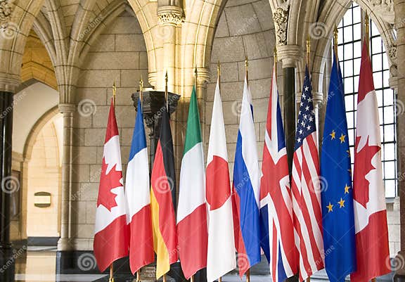 Flags of the G8 Countries stock photo. Image of black - 20541196
