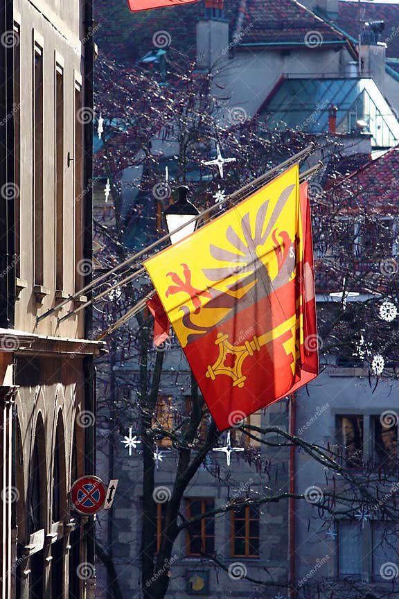 Flags of Geneva stock image. Image of geneva, switzerland - 27579017