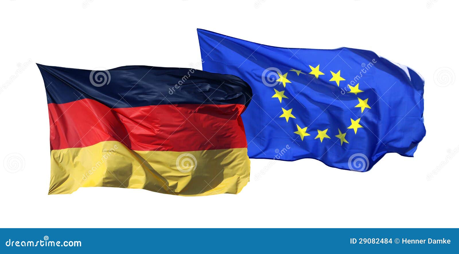 Flags of Germany and EU, Isolated Stock Photo - Image of country ...