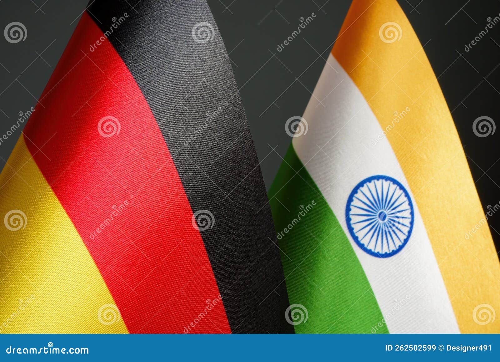 Flags of Germany and India As Symbol of Diplomatic Relationship. Stock ...