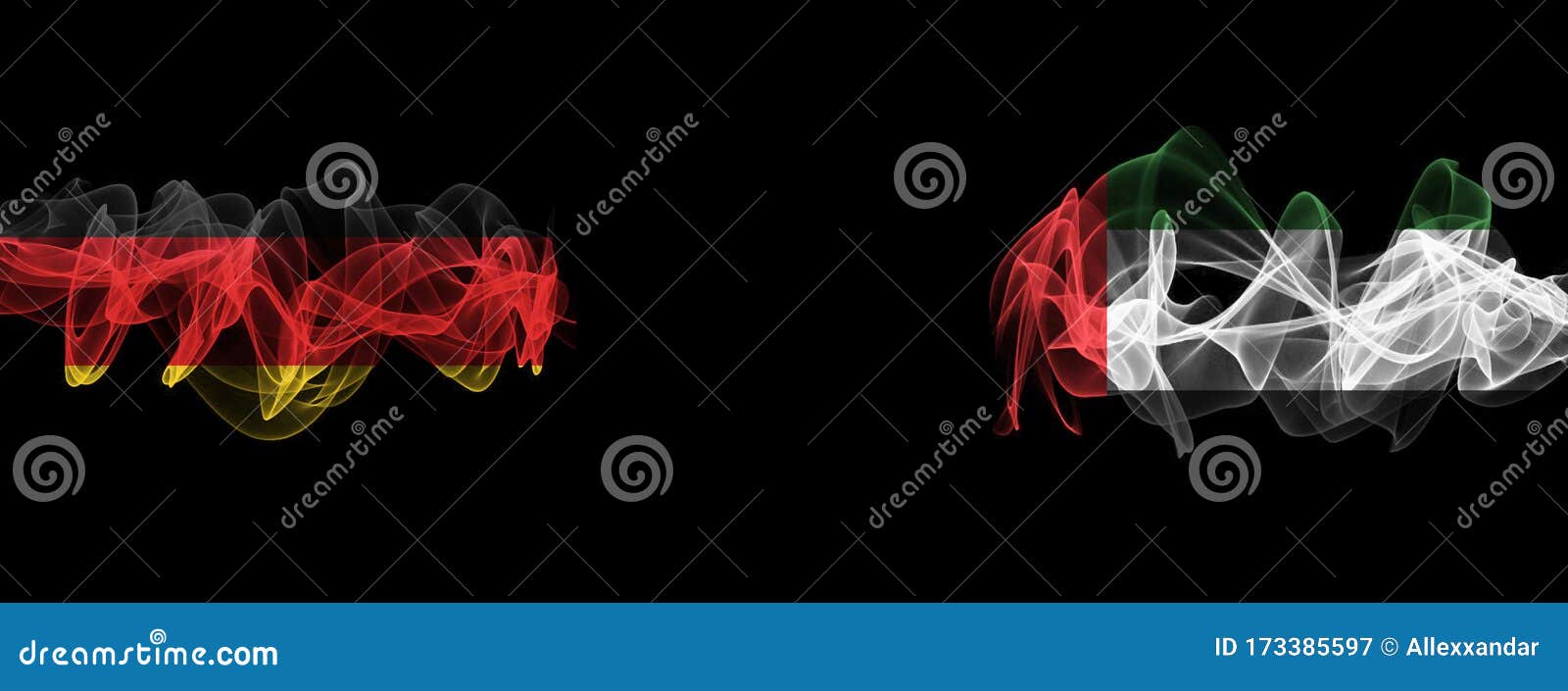 Flags of Germany and UAE on Black Background, Germany Vs United Arab ...