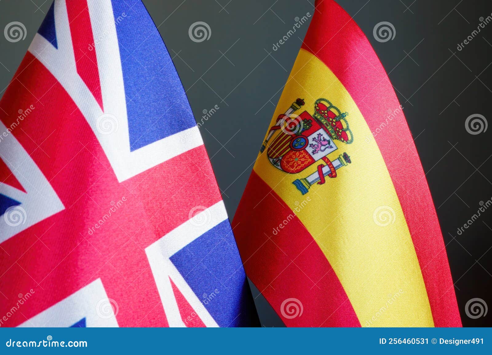 Flags of Great Britain and Spain As a Concept of Diplomatic Relations ...