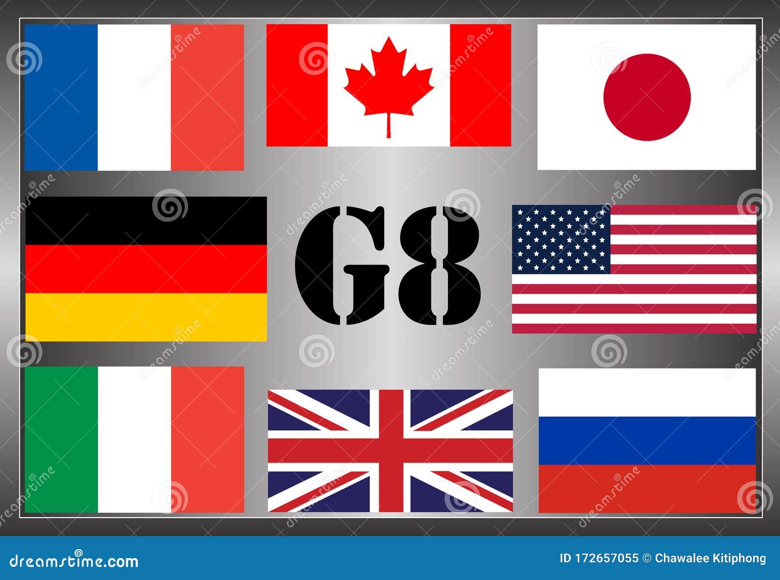 G8, Group Of Eight, Infographic And Map Vector Illustration ...
