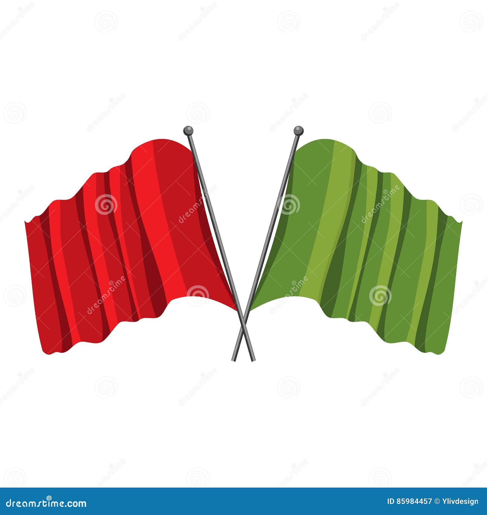 Flags icon, cartoon style stock vector. Illustration of flags - 85984457